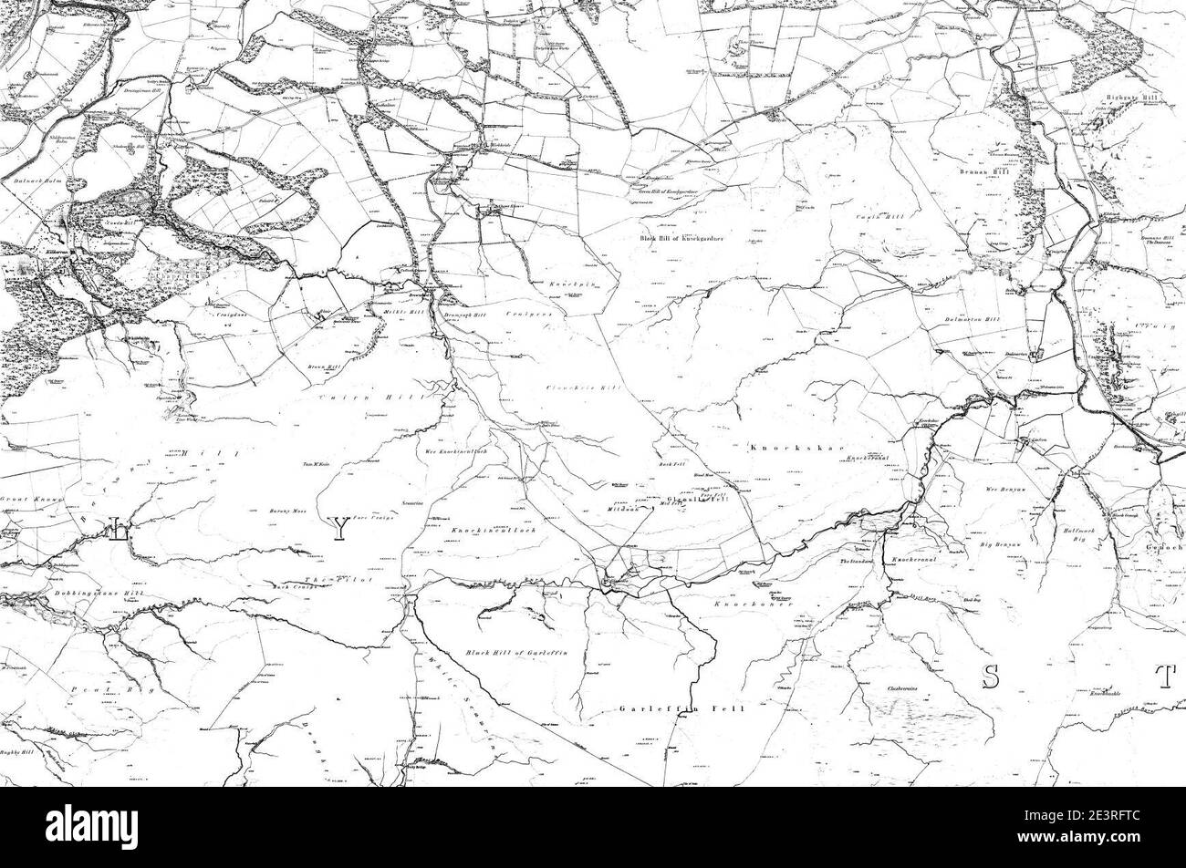 Map of Ayrshire Sheet 051, Ordnance Survey, 1857-1860 Stock Photo - Alamy