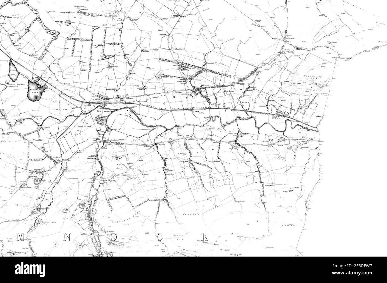 Map of Ayrshire Sheet 042, Ordnance Survey, 1857-1860 Stock Photo - Alamy