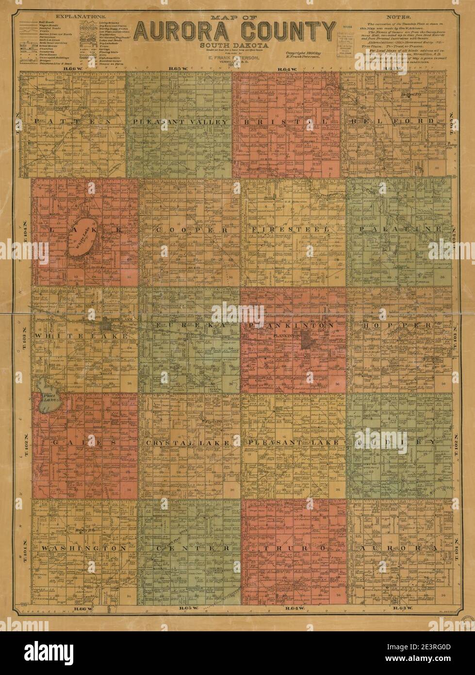 Map of Aurora County, South Dakota - compiled and drawn from a special ...
