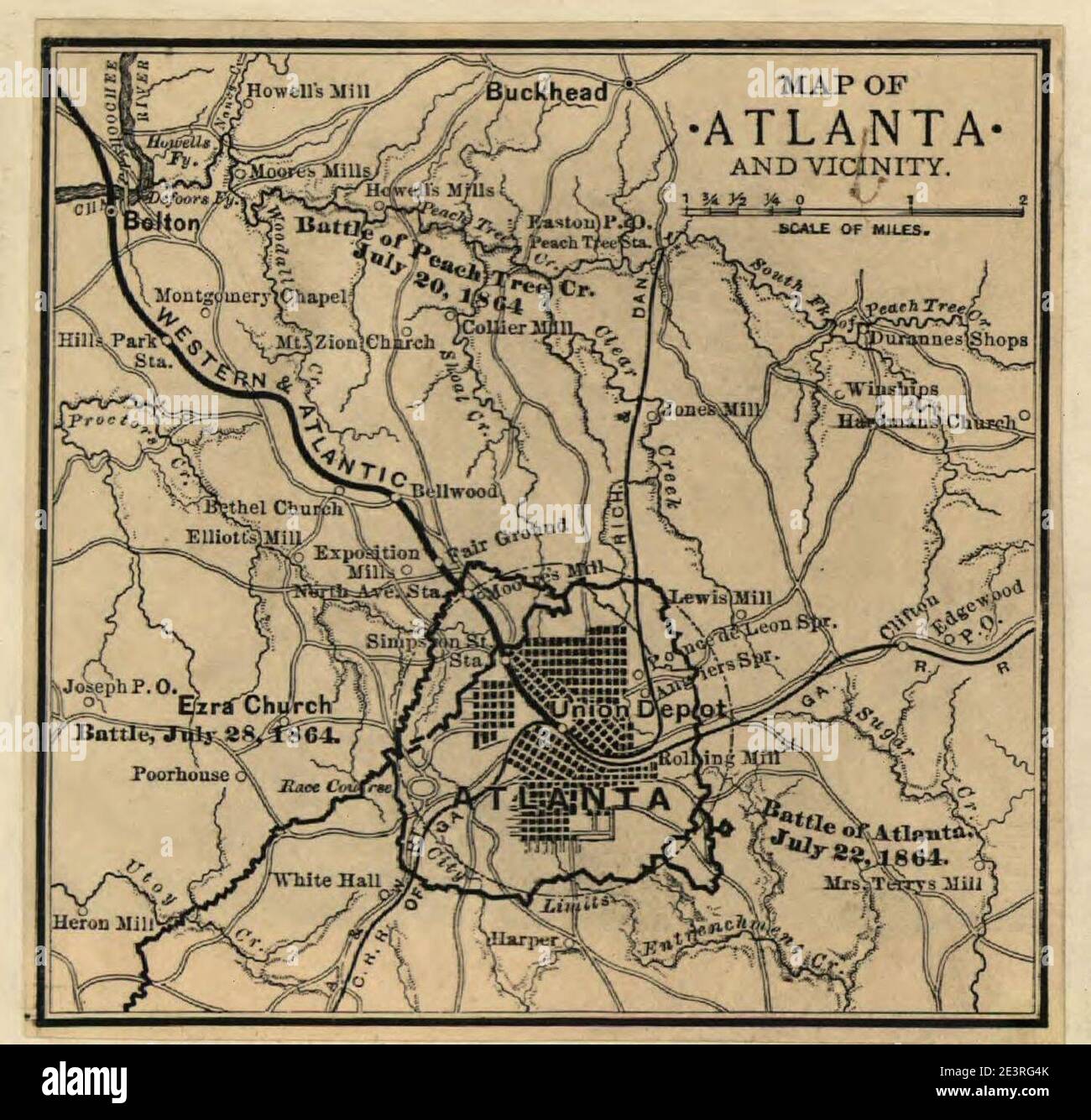 Map of atlanta hi-res stock photography and images - Alamy