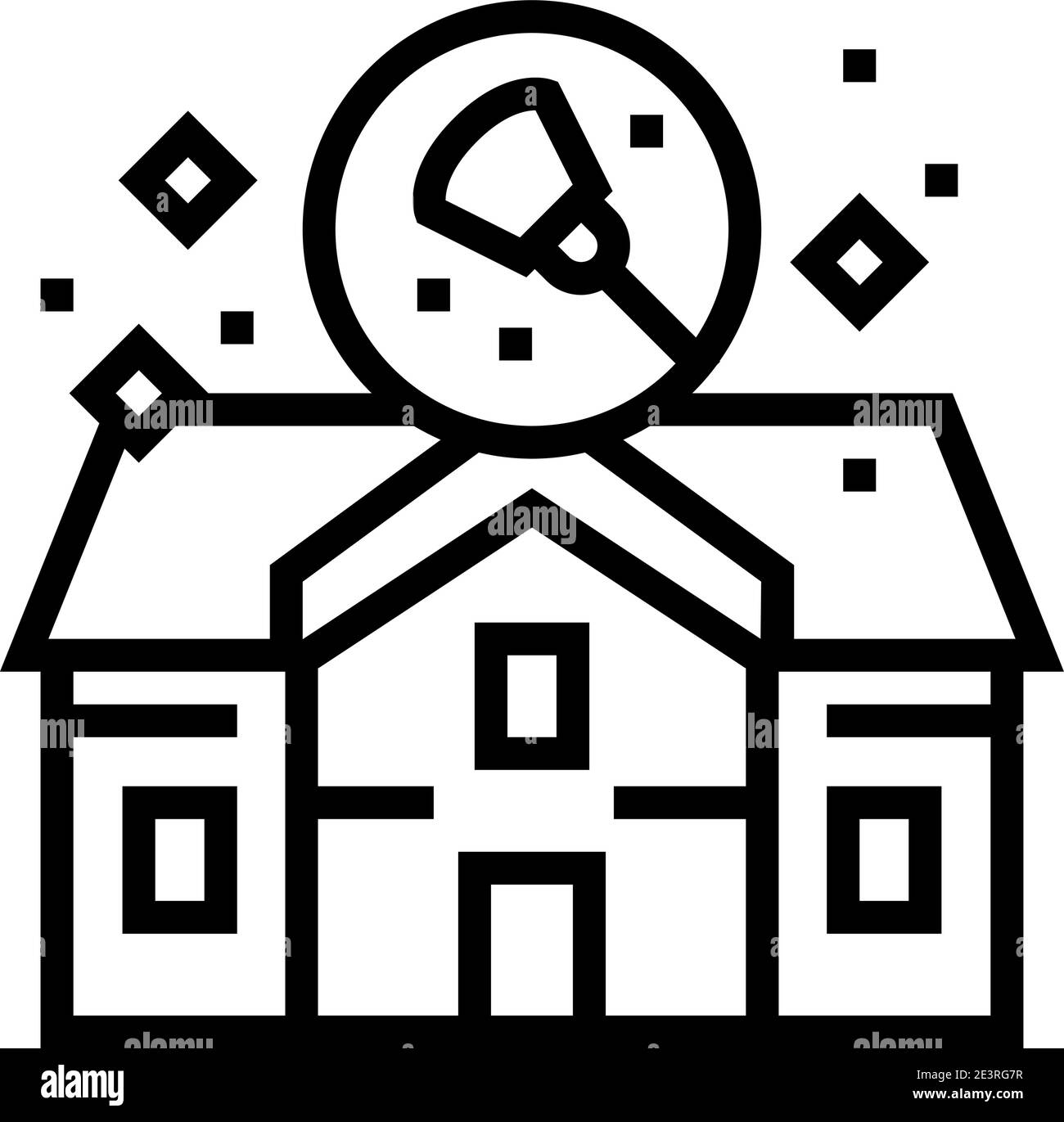 house cleaning line icon vector illustration Stock Vector Image & Art ...