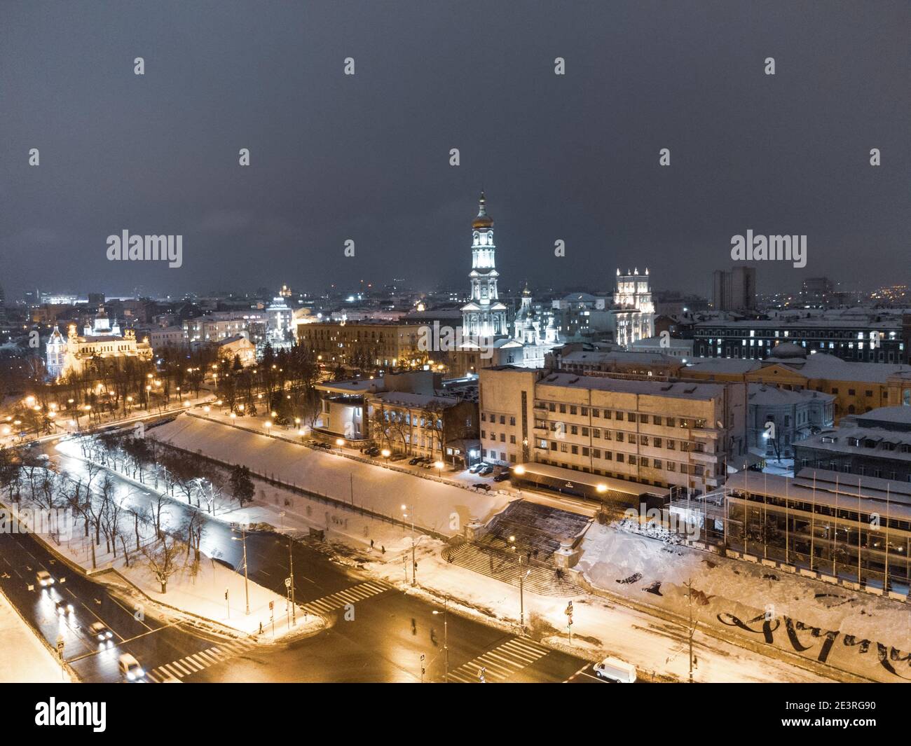 Aerial city lights hi-res stock photography and images - Alamy