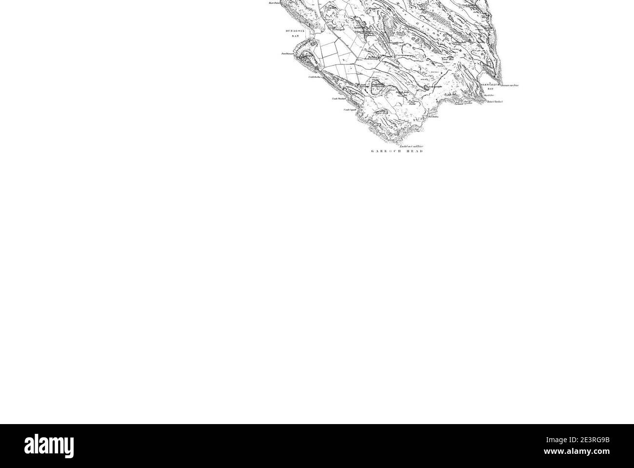 Map of Argyllshire Sheet 227, Ordnance Survey, 1868-1883 Stock Photo ...
