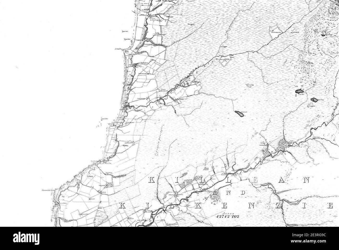 Map of Argyllshire Sheet 241, Ordnance Survey, 1868-1883 Stock Photo ...