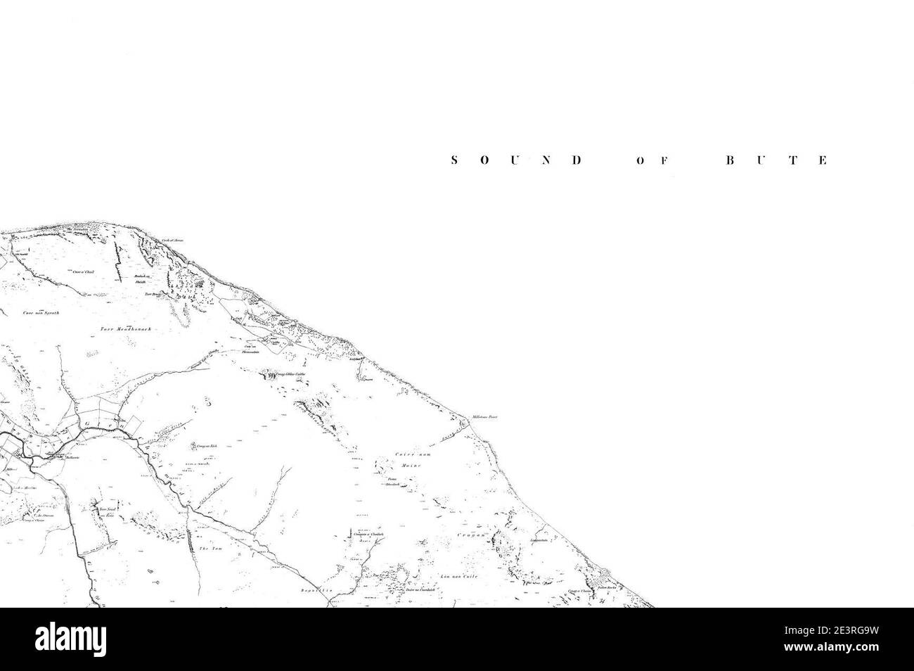 Map of Argyllshire Sheet 226, Ordnance Survey, 1868-1883 Stock Photo ...