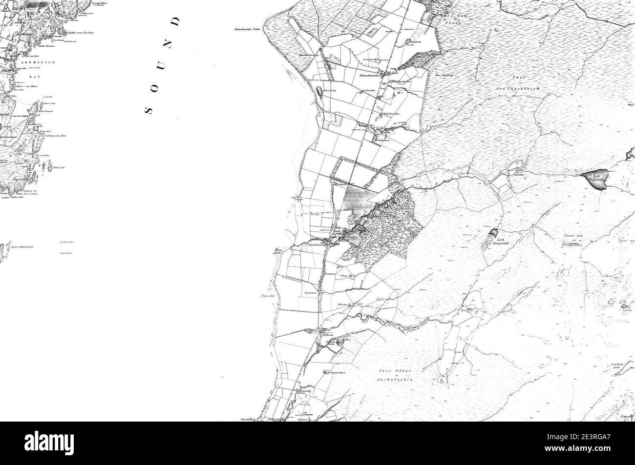 Map of Argyllshire Sheet 235, Ordnance Survey, 1868-1883 Stock Photo ...