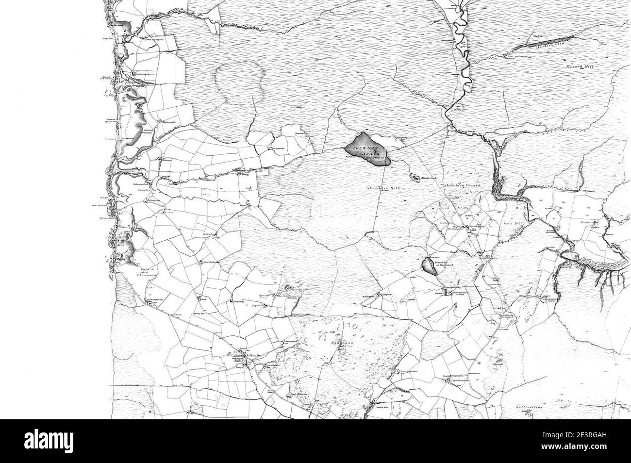 Map of Argyllshire Sheet 251, Ordnance Survey, 1868-1883 Stock Photo ...