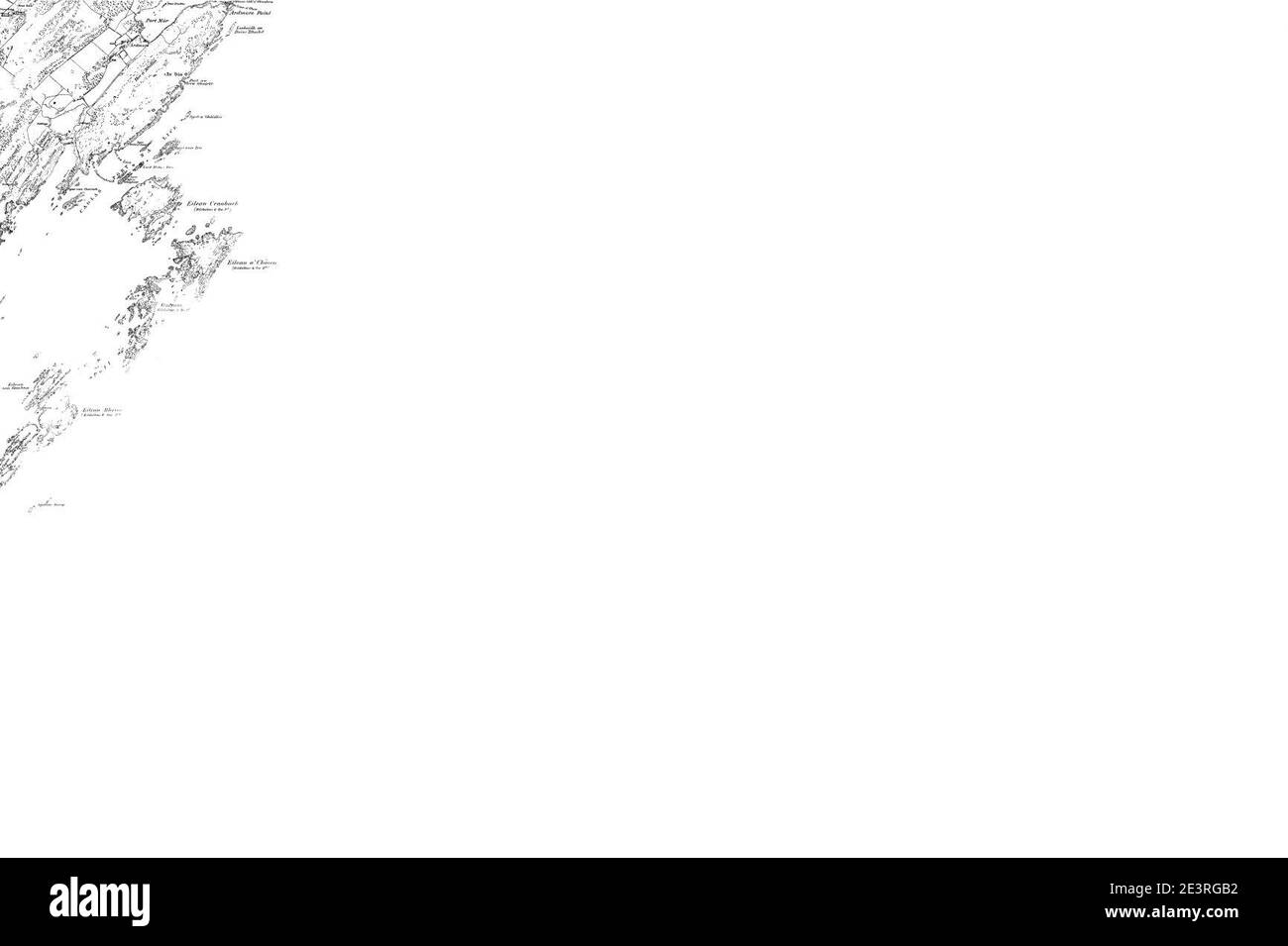 Map of Argyllshire Sheet 233, Ordnance Survey, 1868-1883 Stock Photo ...