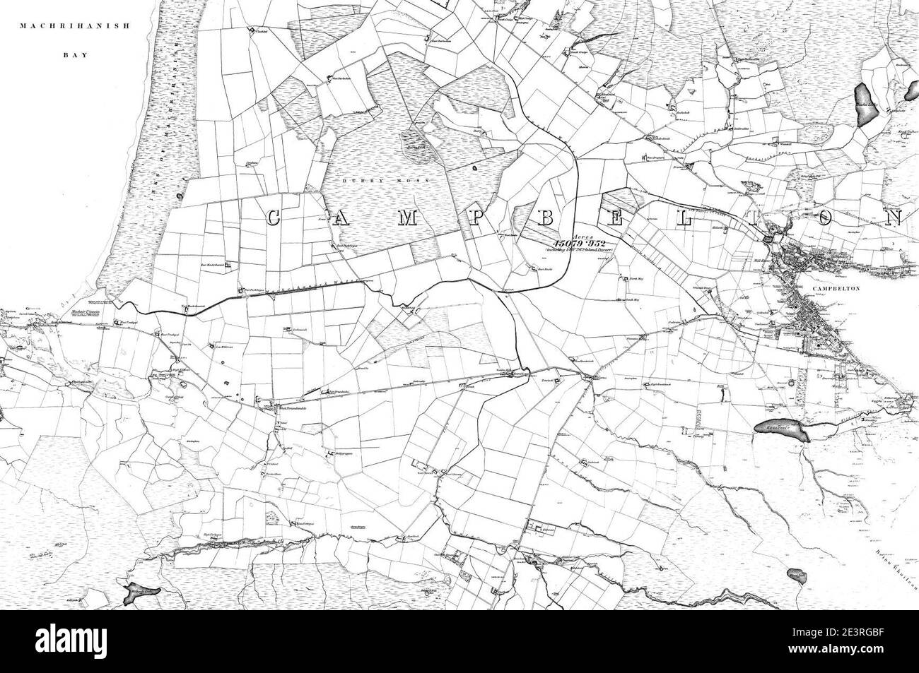 Map of Argyllshire Sheet 257, Ordnance Survey, 1868-1883 Stock Photo ...