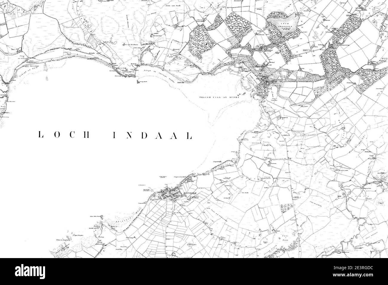 Map of Argyllshire Sheet 208, Ordnance Survey, 1868-1883 Stock Photo ...