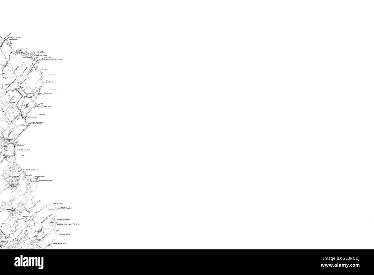 Map of Argyllshire Sheet 221, Ordnance Survey, 1868-1883 Stock Photo ...