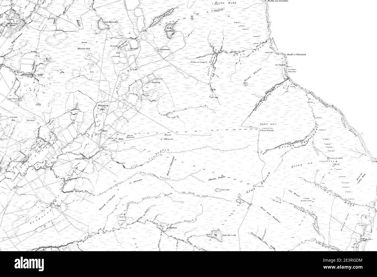 Map of Argyllshire Sheet 209, Ordnance Survey, 1868-1883 Stock Photo ...