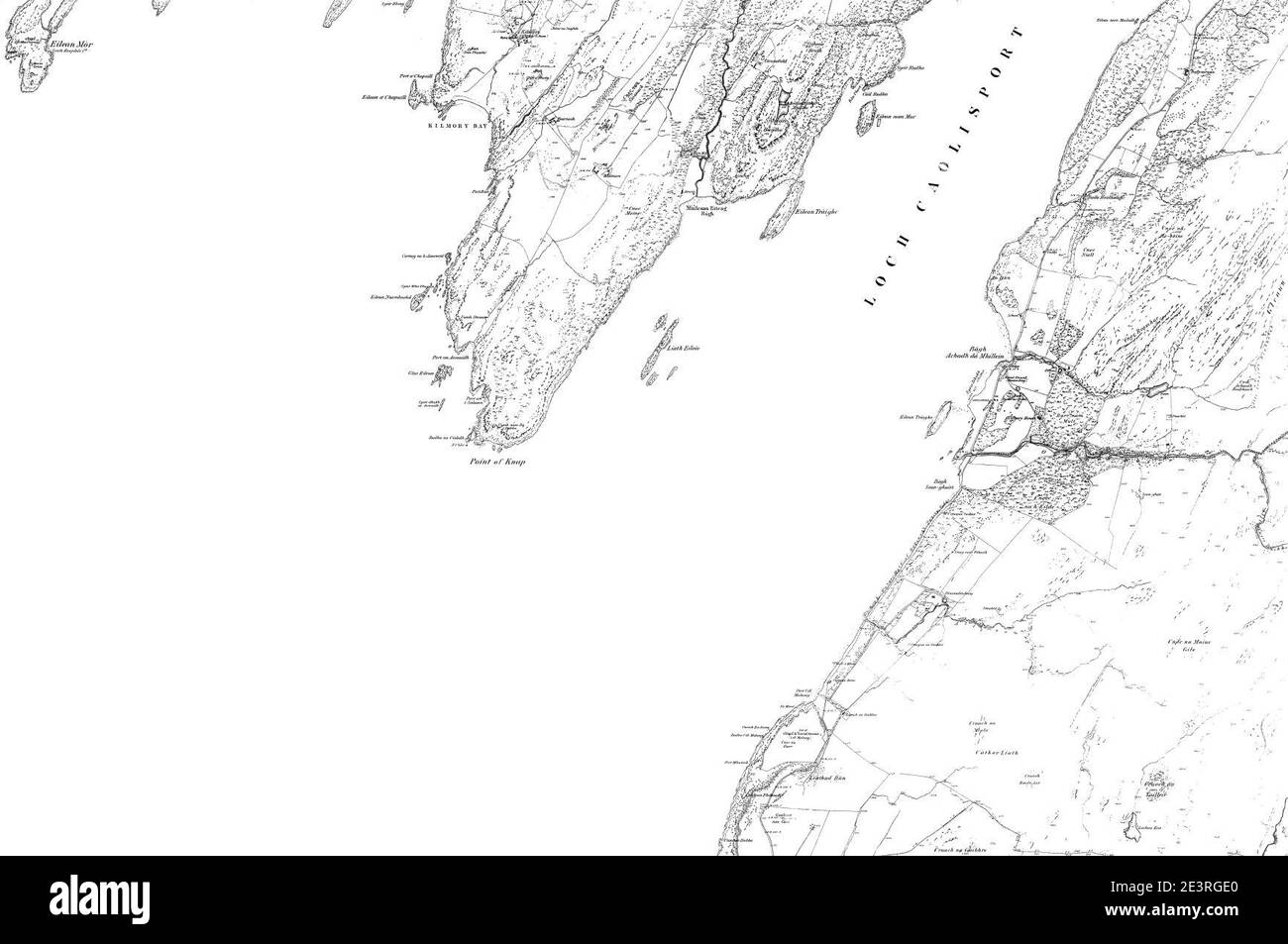 Map of Argyllshire Sheet 190, Ordnance Survey, 1868-1883 Stock Photo ...