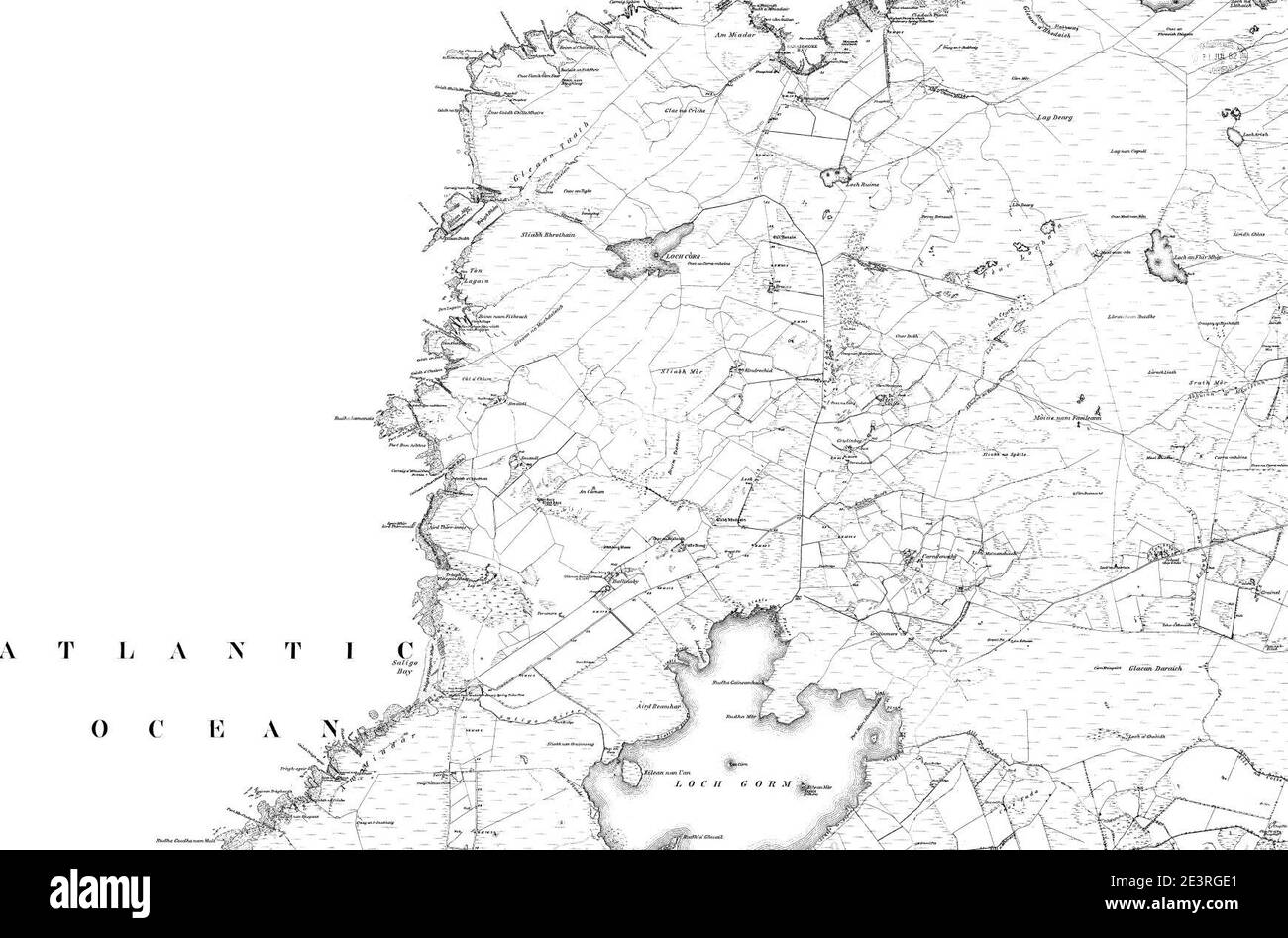 Map of Argyllshire Sheet 196, Ordnance Survey, 1868-1883 Stock Photo ...