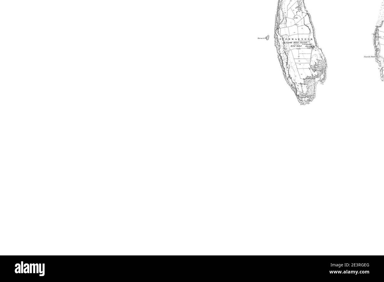 Map of Argyllshire Sheet 214, Ordnance Survey, 1868-1883 Stock Photo ...
