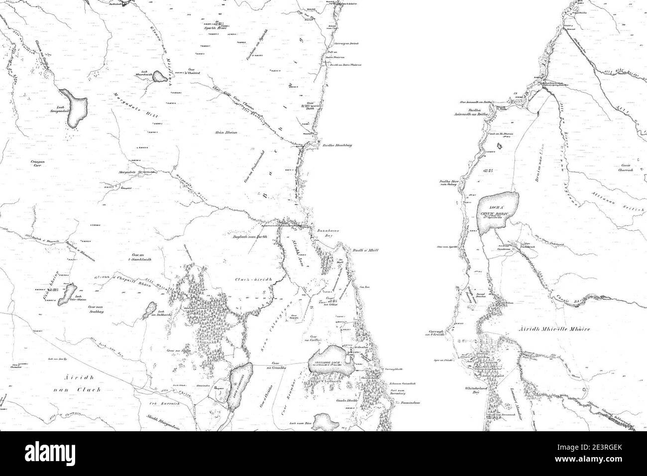 Map of Argyllshire Sheet 187, Ordnance Survey, 1868-1883 Stock Photo ...