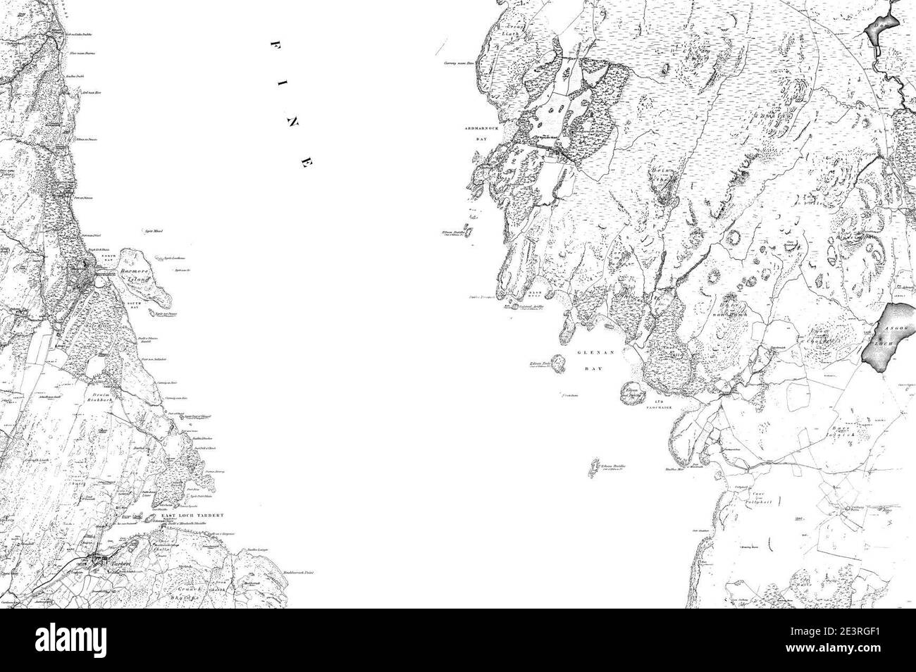 Map of Argyllshire Sheet 192, Ordnance Survey, 1868-1883 Stock Photo ...