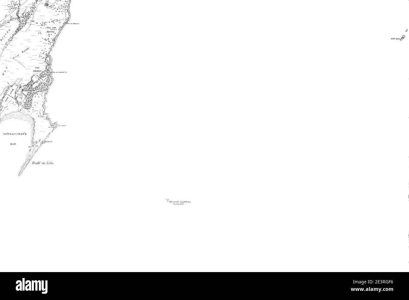Map of Argyllshire Sheet 189, Ordnance Survey, 1868-1883 Stock Photo ...