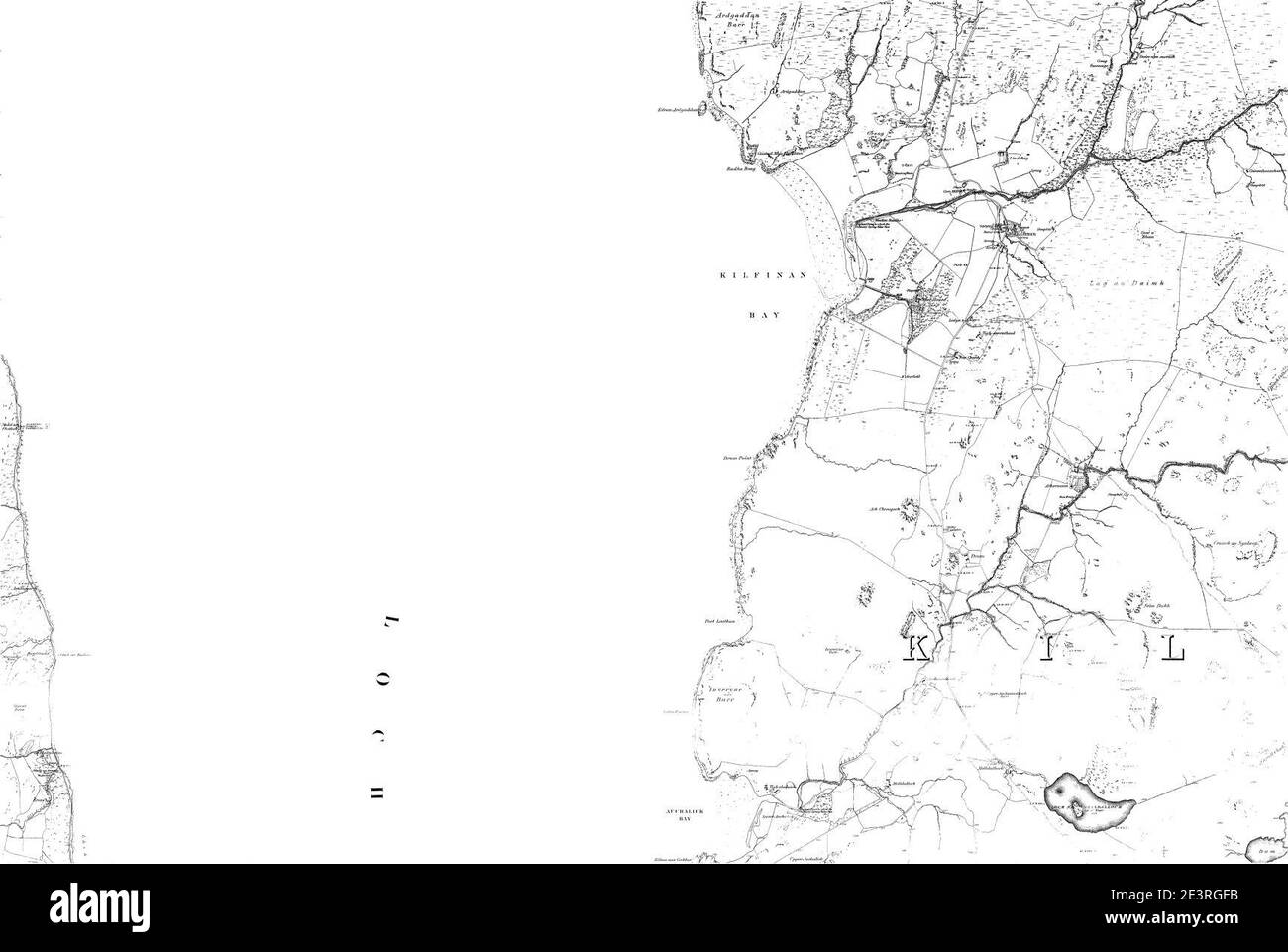 Map of Argyllshire Sheet 181, Ordnance Survey, 1868-1883 Stock Photo ...