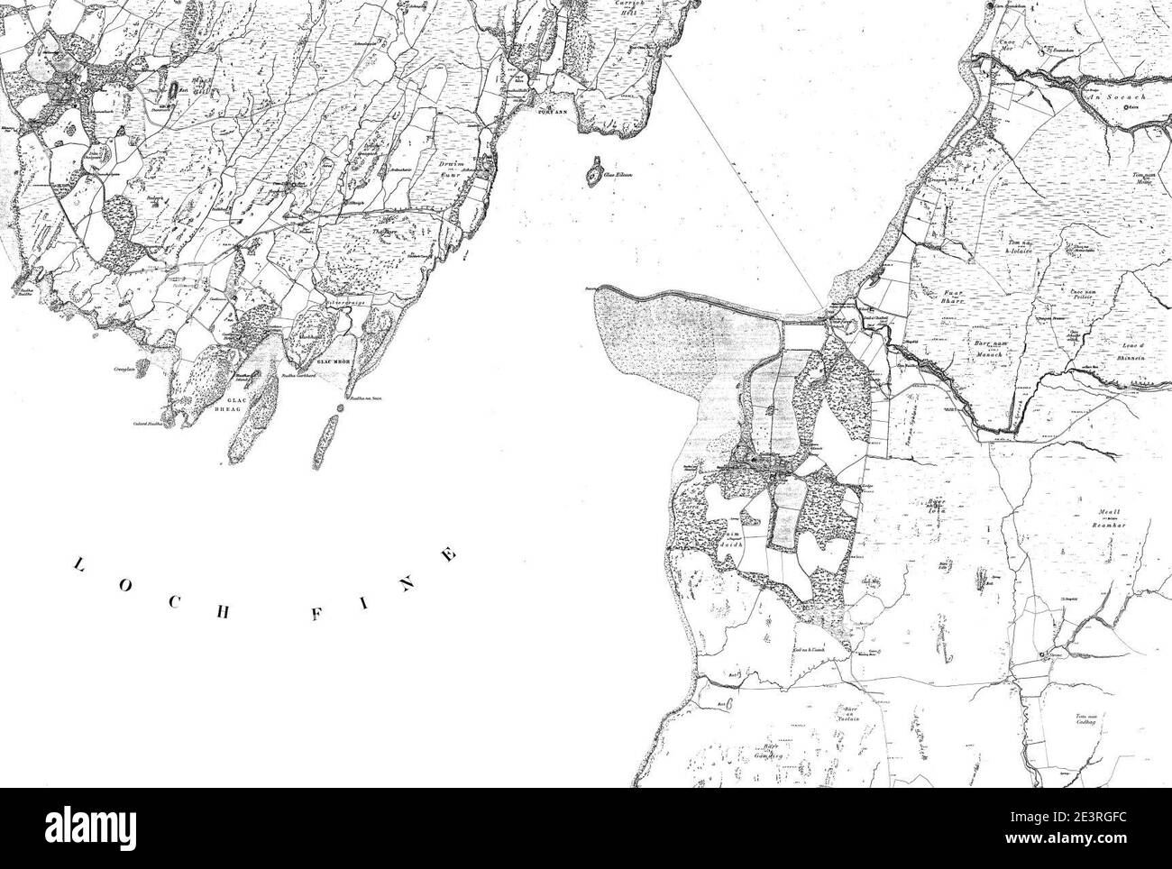 Map of Argyllshire Sheet 171, Ordnance Survey, 1868-1883 Stock Photo ...