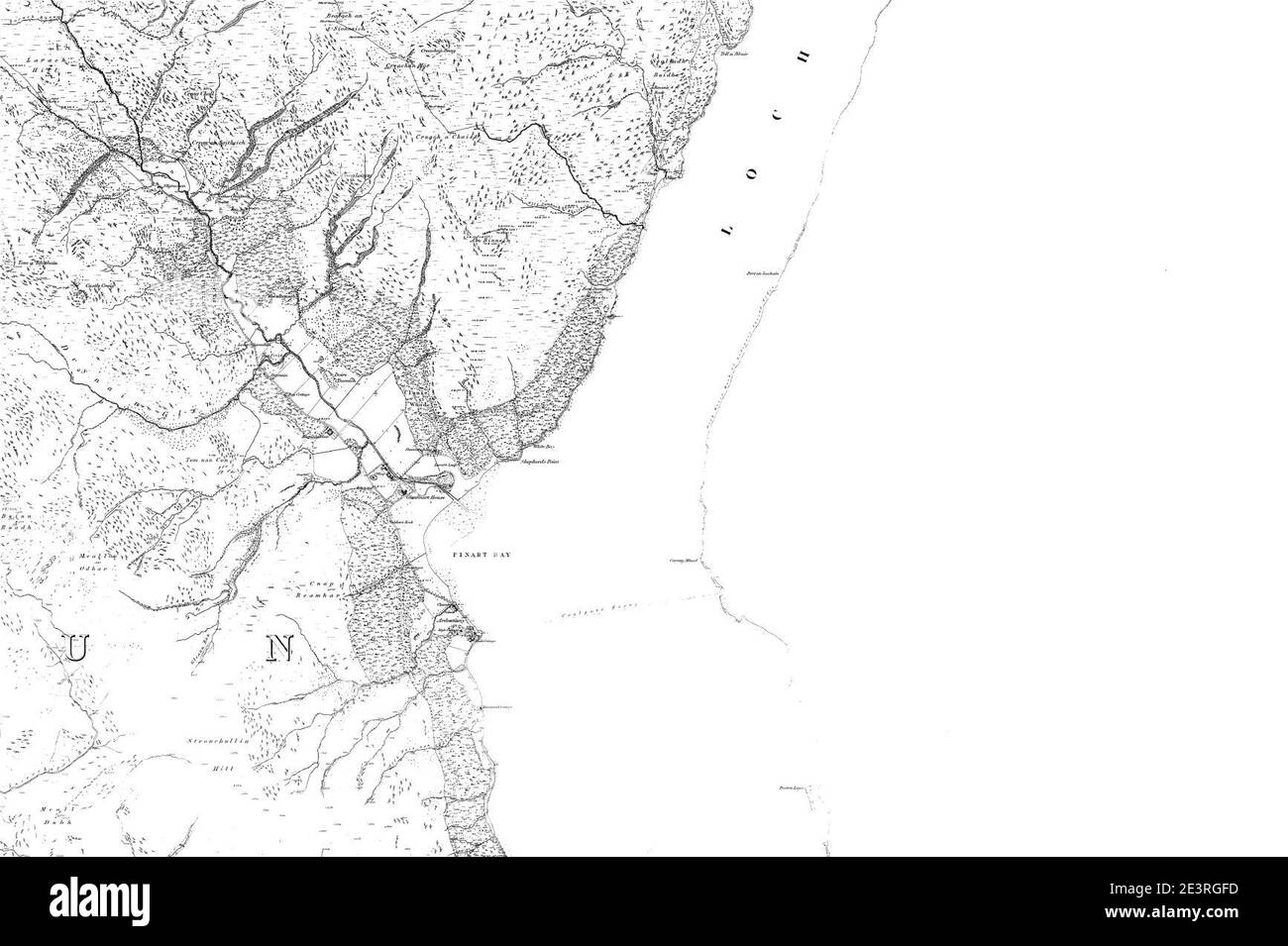 Map of Argyllshire Sheet 164, Ordnance Survey, 1868-1883 Stock Photo ...