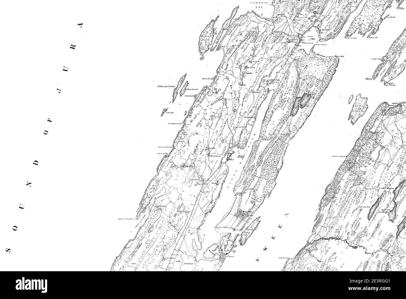 Map of Argyllshire Sheet 169, Ordnance Survey, 1868-1883 Stock Photo ...
