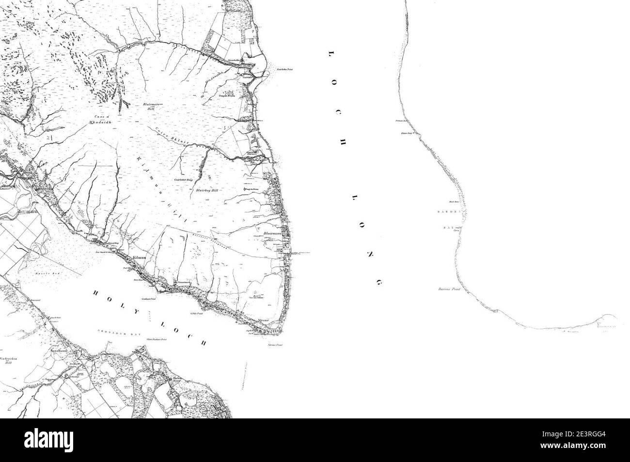Map of Argyllshire Sheet 174, Ordnance Survey, 1868-1883 Stock Photo ...