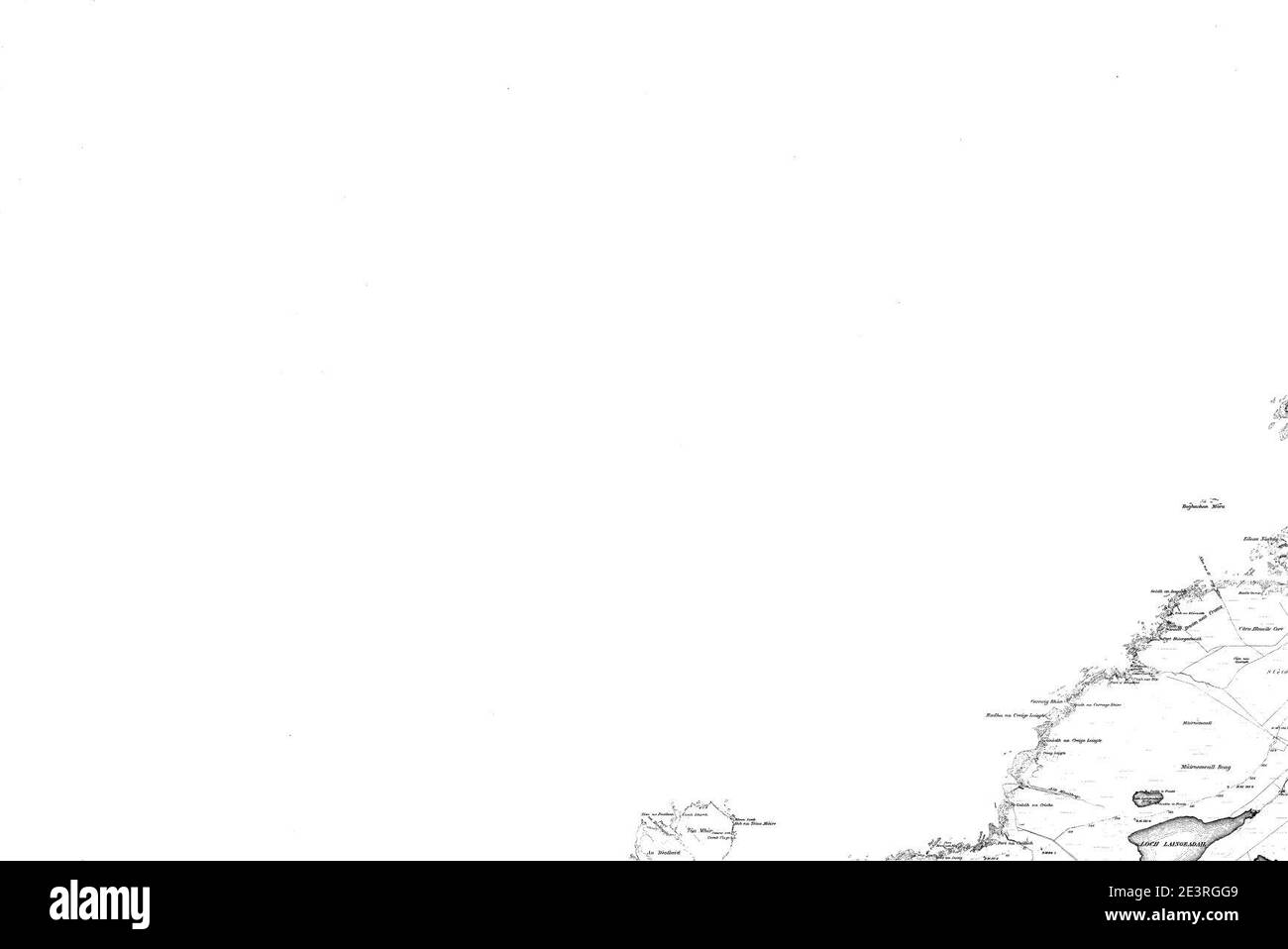 Map of Argyllshire Sheet 185, Ordnance Survey, 1868-1883 Stock Photo ...