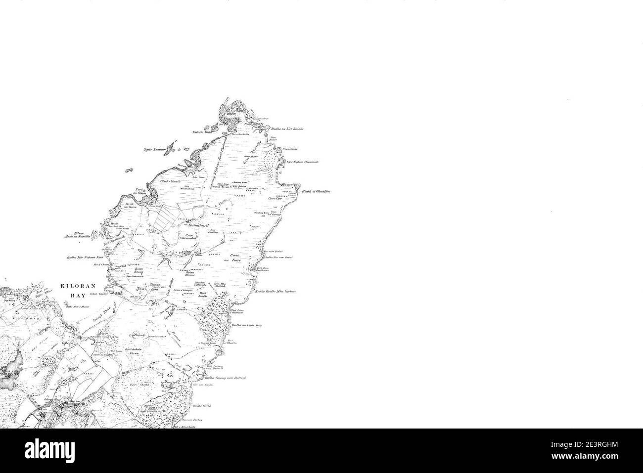 Map of Argyllshire Sheet 146, Ordnance Survey, 1868-1883 Stock Photo ...
