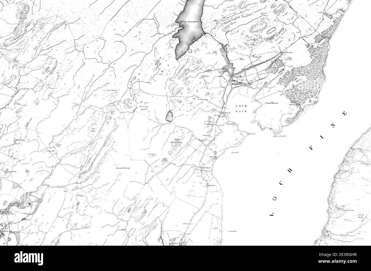 Map of Argyllshire Sheet 161, Ordnance Survey, 1868-1883 Stock Photo ...