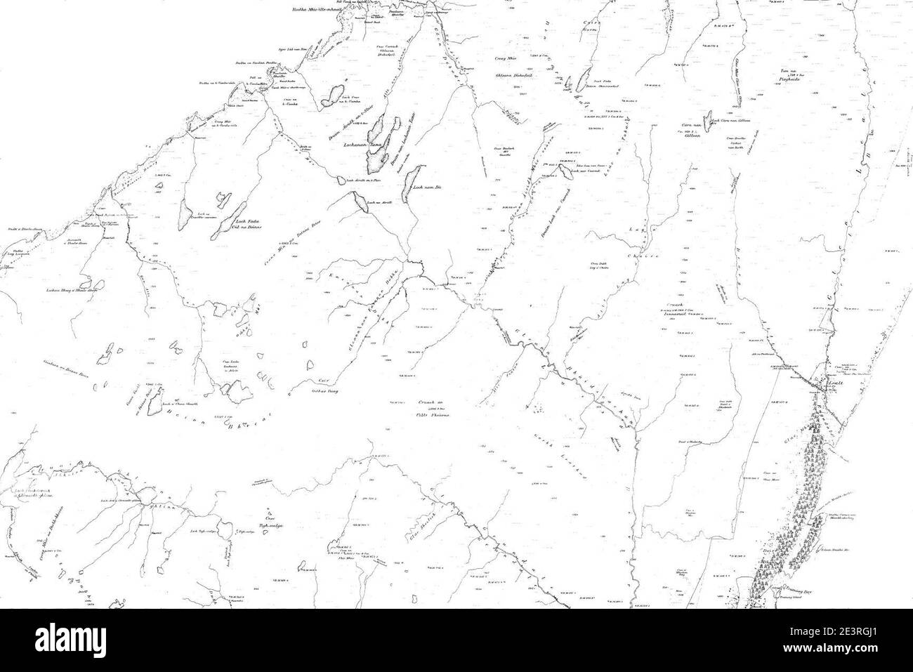 Map of Argyllshire Sheet 158, Ordnance Survey, 1868-1883 Stock Photo ...