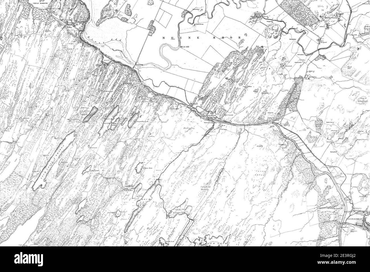 Map of Argyllshire Sheet 160, Ordnance Survey, 1868-1883 Stock Photo ...
