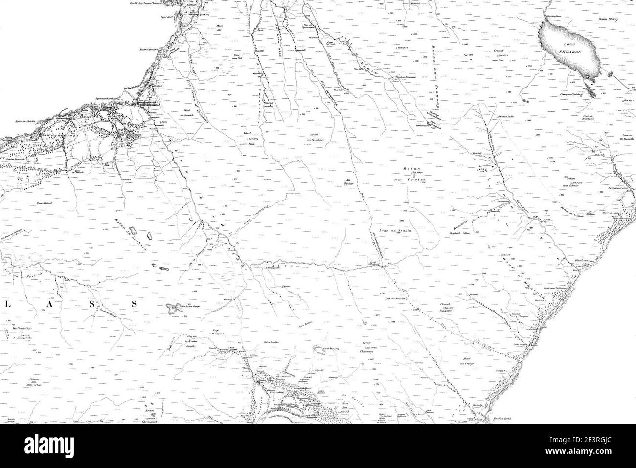 Map of Argyllshire Sheet 107, Ordnance Survey, 1868-1883 Stock Photo ...