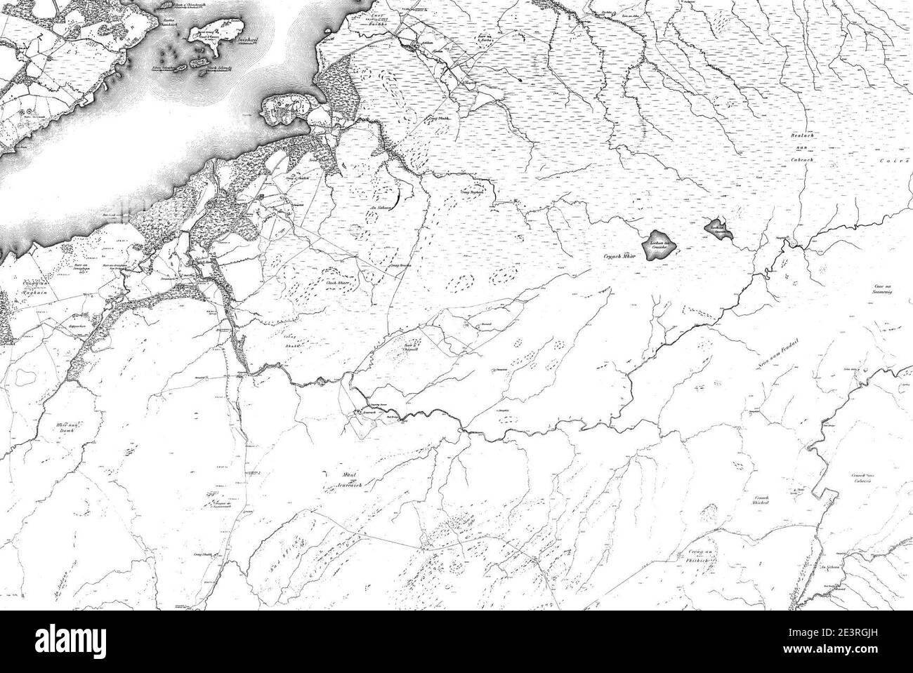 Map of Argyllshire Sheet 113, Ordnance Survey, 1868-1883 Stock Photo ...