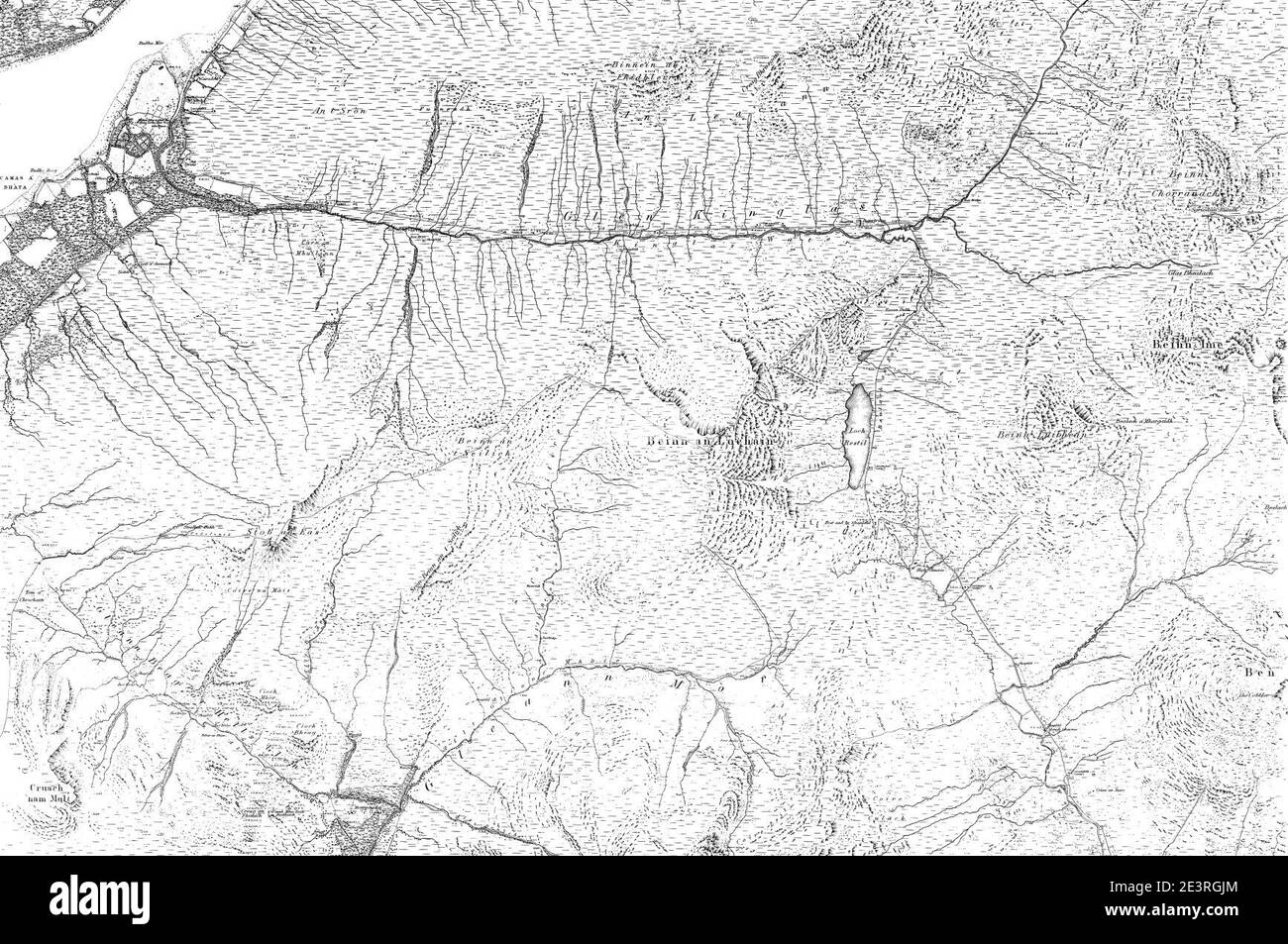 Map of Argyllshire Sheet 134, Ordnance Survey, 1868-1883 Stock Photo ...