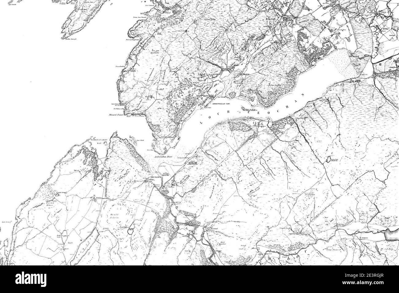 Map of Argyllshire Sheet 110, Ordnance Survey, 1868-1883 Stock Photo ...