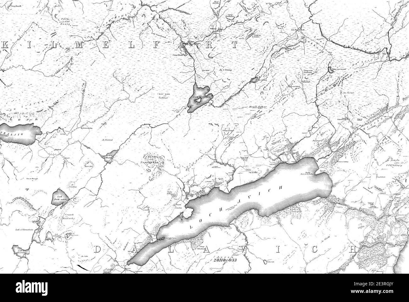 Map of Argyllshire Sheet 123, Ordnance Survey, 1868-1883 Stock Photo ...