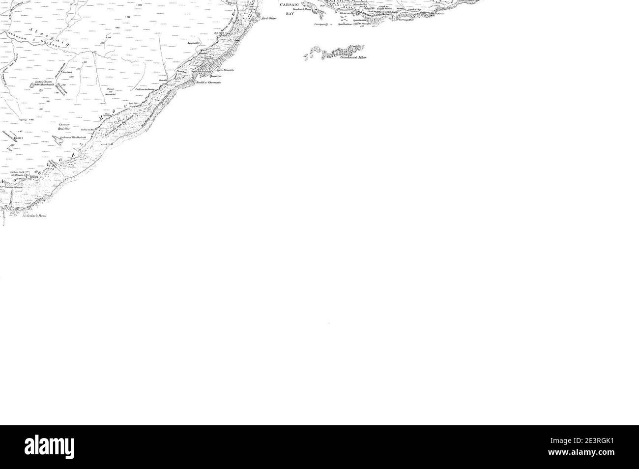 Map of Argyllshire Sheet 119, Ordnance Survey, 1868-1883 Stock Photo ...