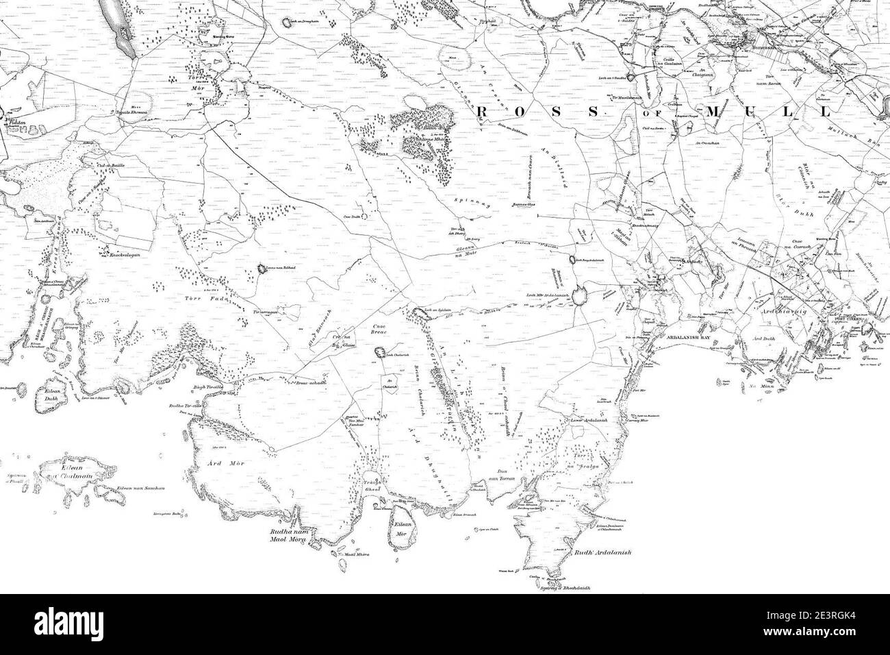 Map of Argyllshire Sheet 117, Ordnance Survey, 1868-1883 Stock Photo ...