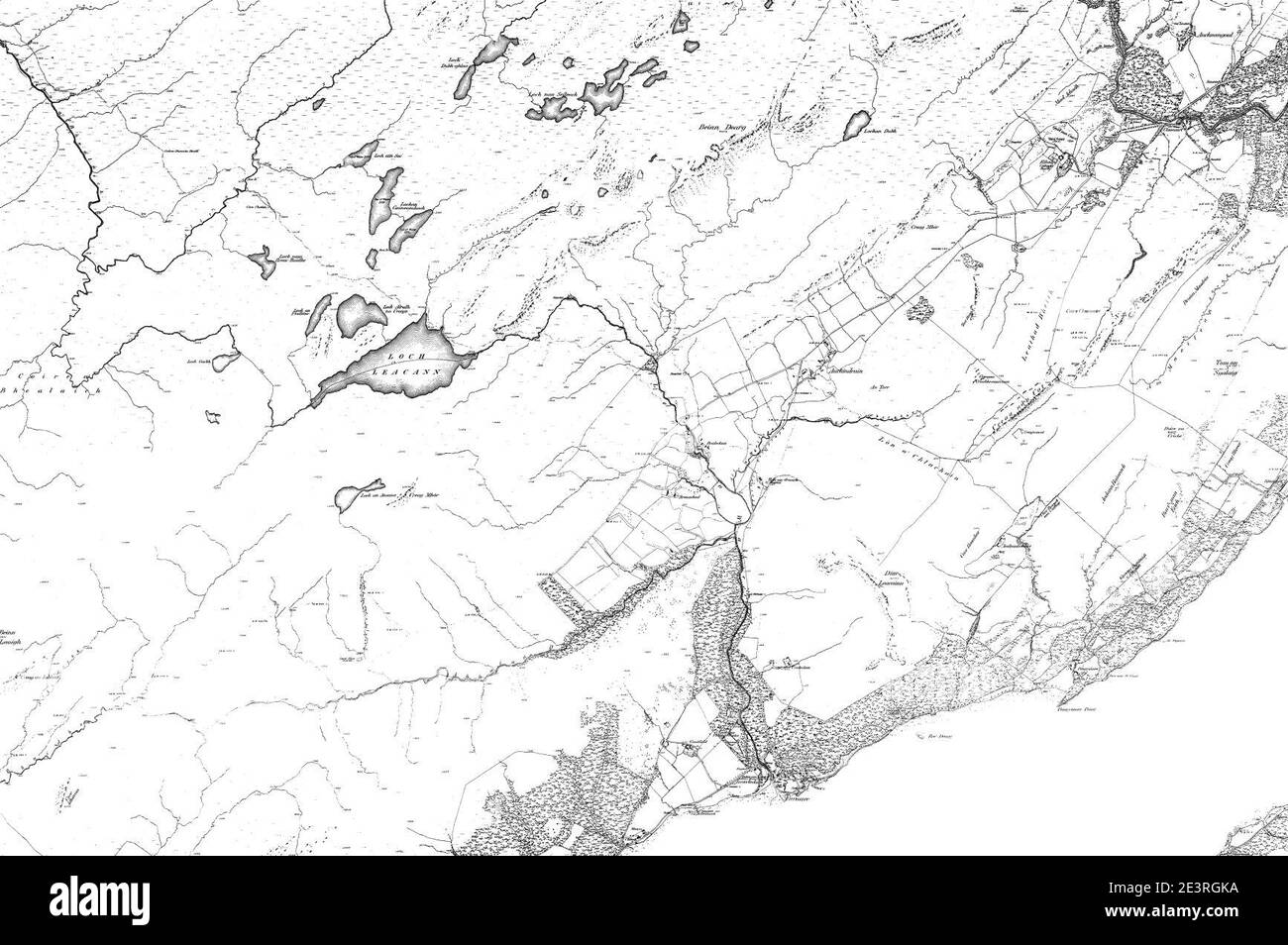 Map of Argyllshire Sheet 140, Ordnance Survey, 1868-1883 Stock Photo ...