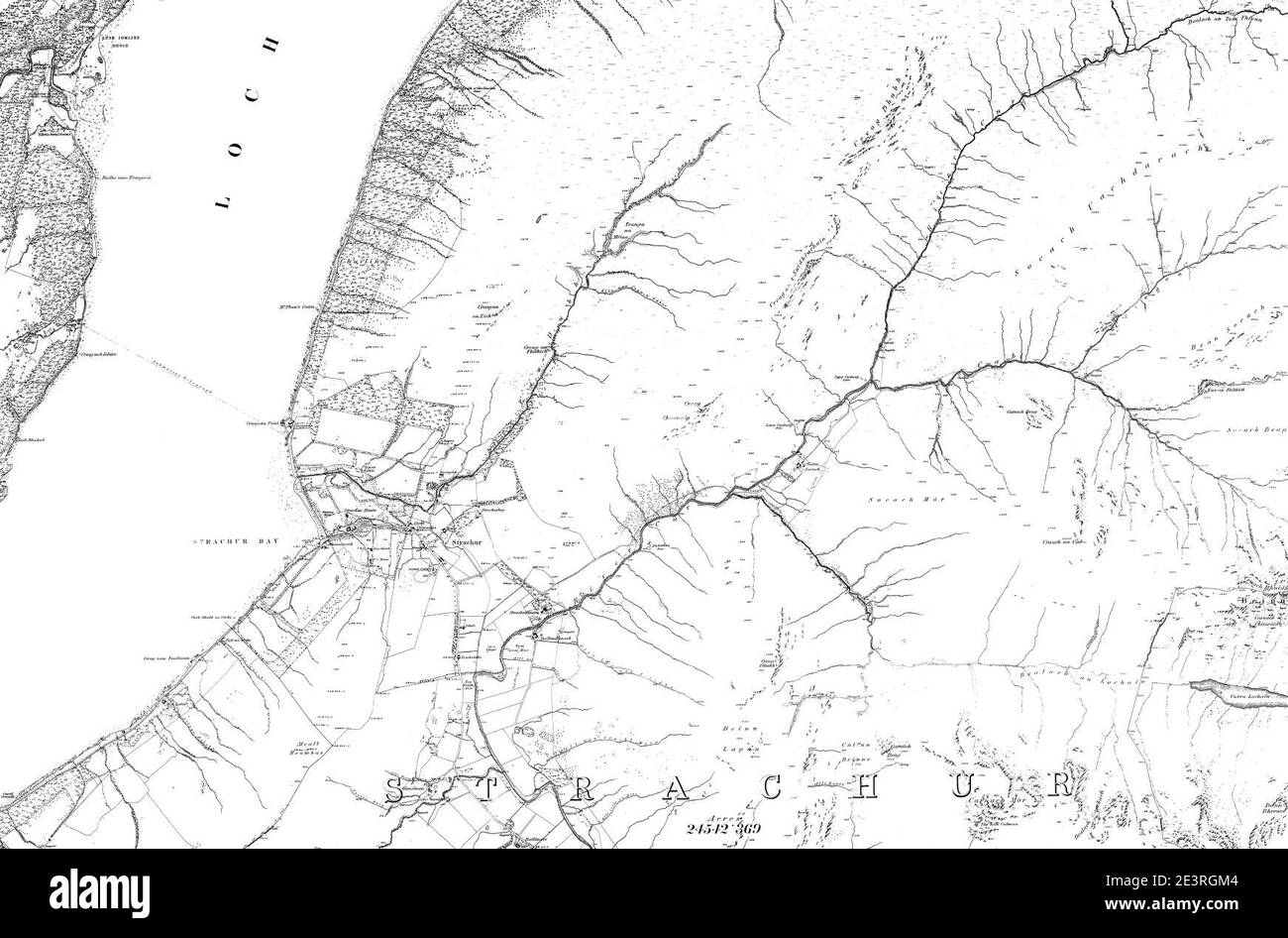 Map of Argyllshire Sheet 141, Ordnance Survey, 1868-1883 Stock Photo ...