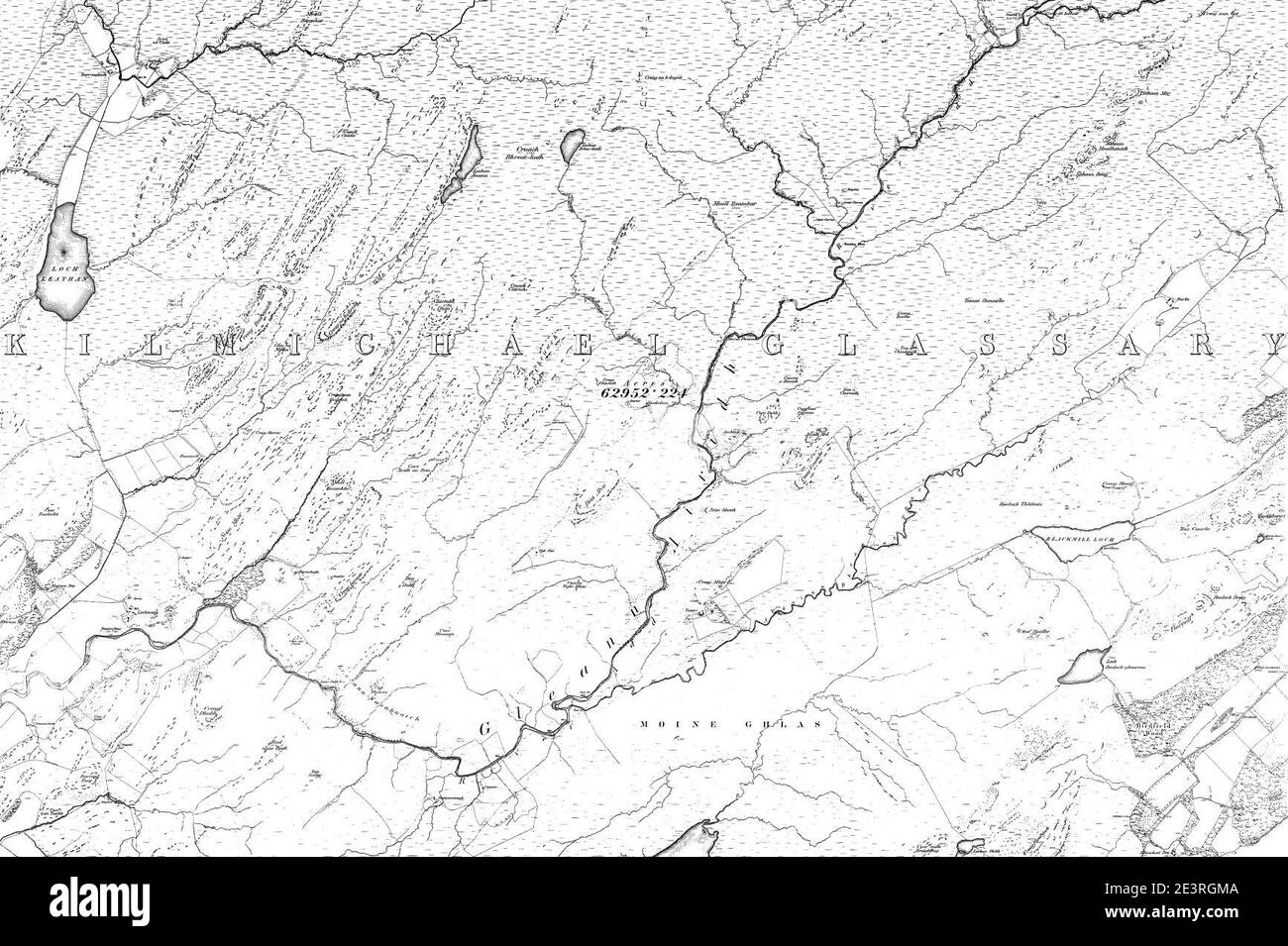 Map of Argyllshire Sheet 150, Ordnance Survey, 1868-1883 Stock Photo ...