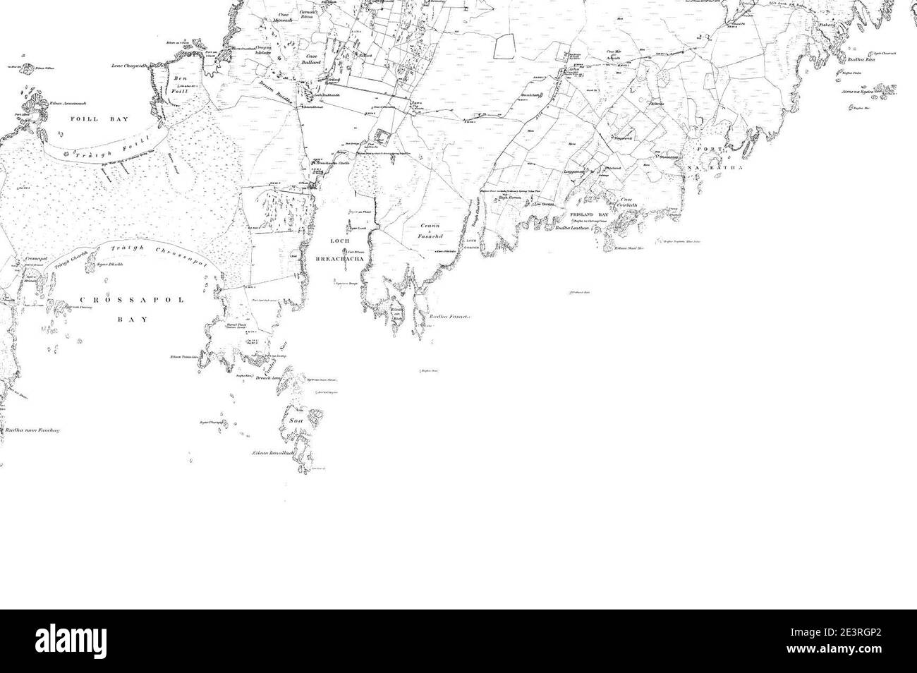 Map of Argyllshire Sheet 050, Ordnance Survey, 1868-1883 Stock Photo ...