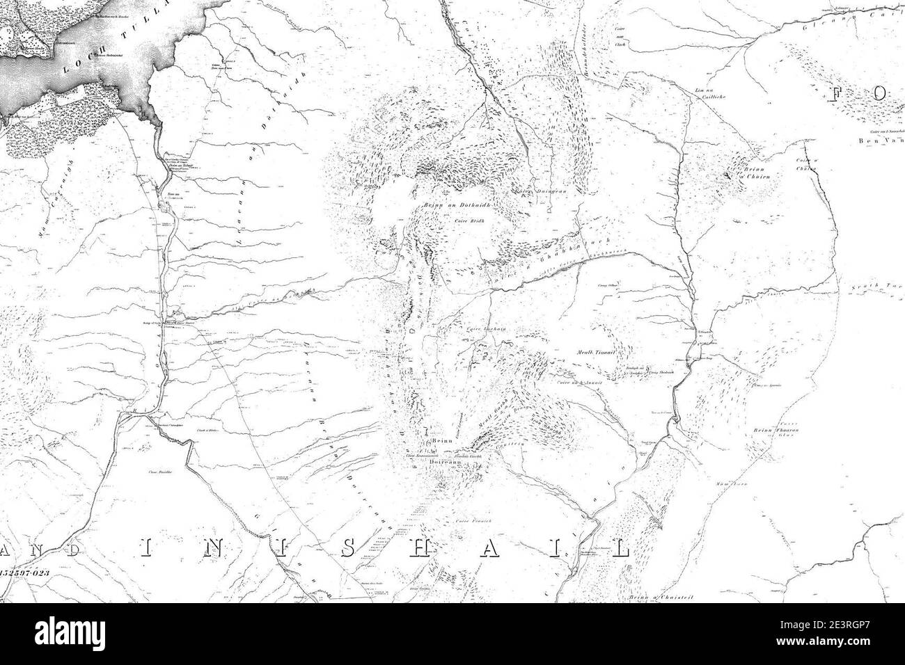 Map of Argyllshire Sheet 077, Ordnance Survey, 1868-1883 Stock Photo ...