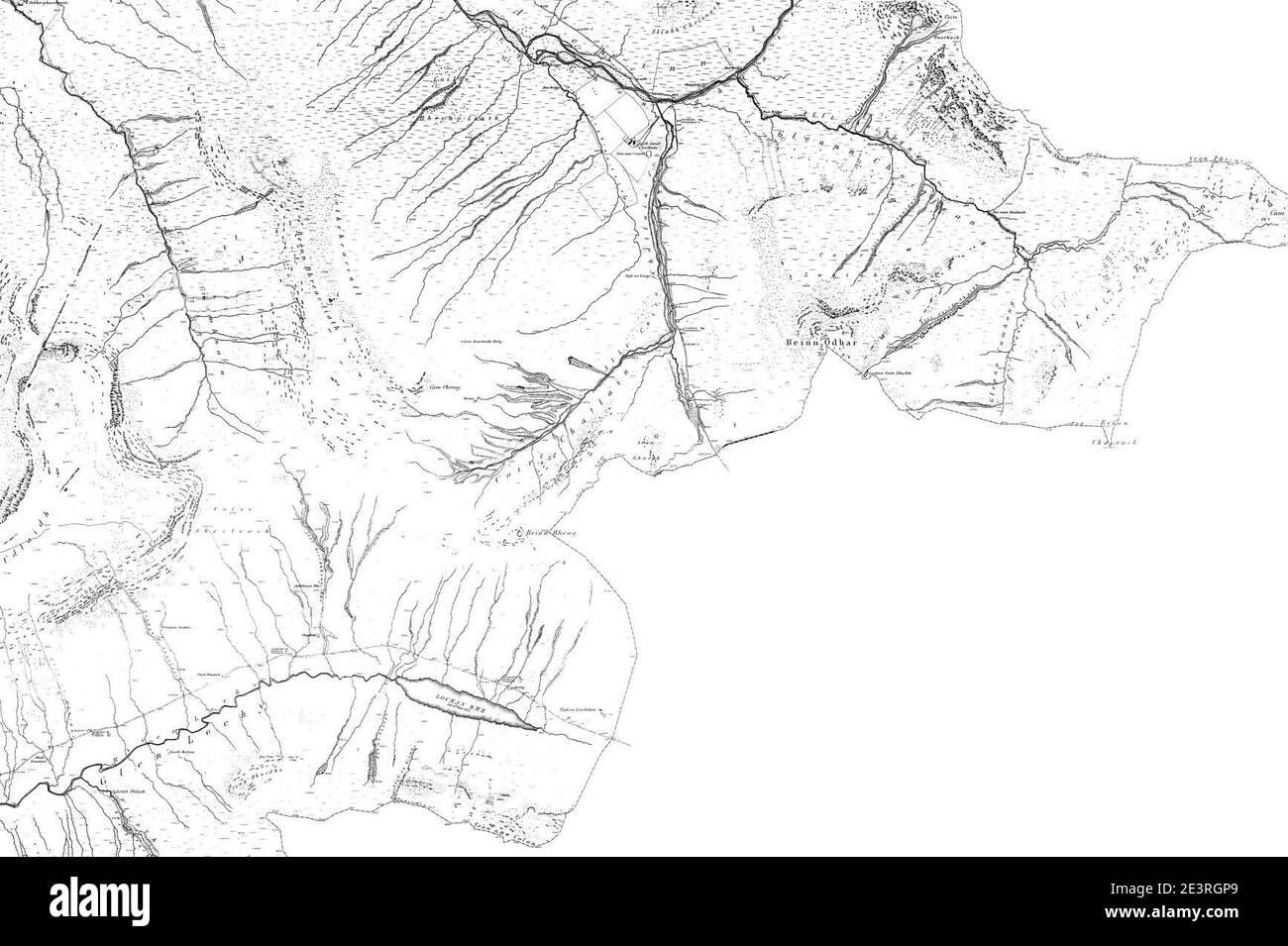 Map of Argyllshire Sheet 091, Ordnance Survey, 1868-1883 Stock Photo ...