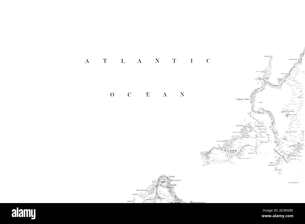 Map of Argyllshire Sheet 049, Ordnance Survey, 1868-1883 Stock Photo ...