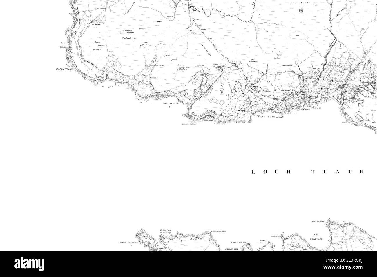 Map of Argyllshire Sheet 067, Ordnance Survey, 1868-1883 Stock Photo ...