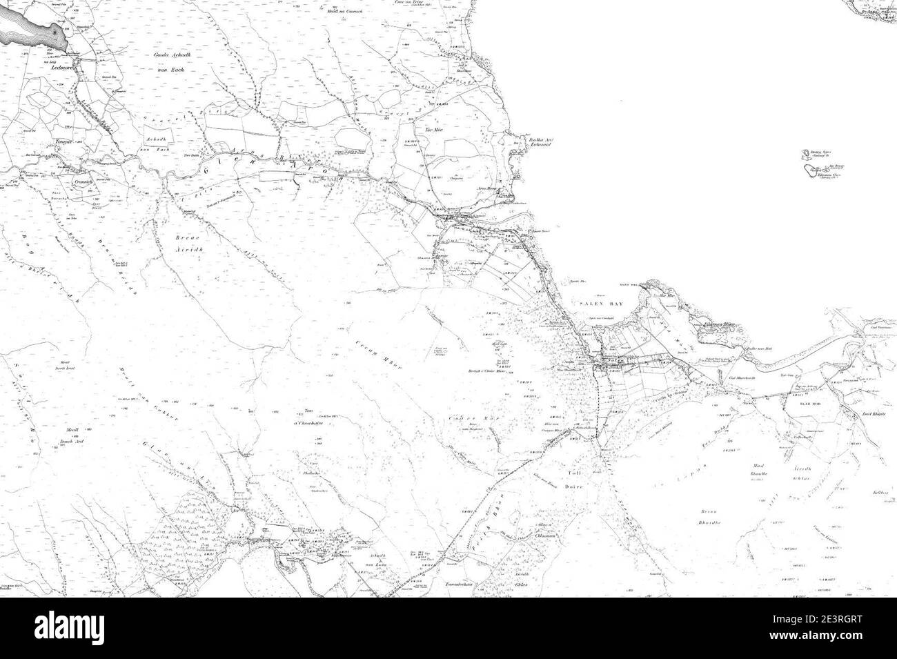 Map of Argyllshire Sheet 069, Ordnance Survey, 1868-1883 Stock Photo ...