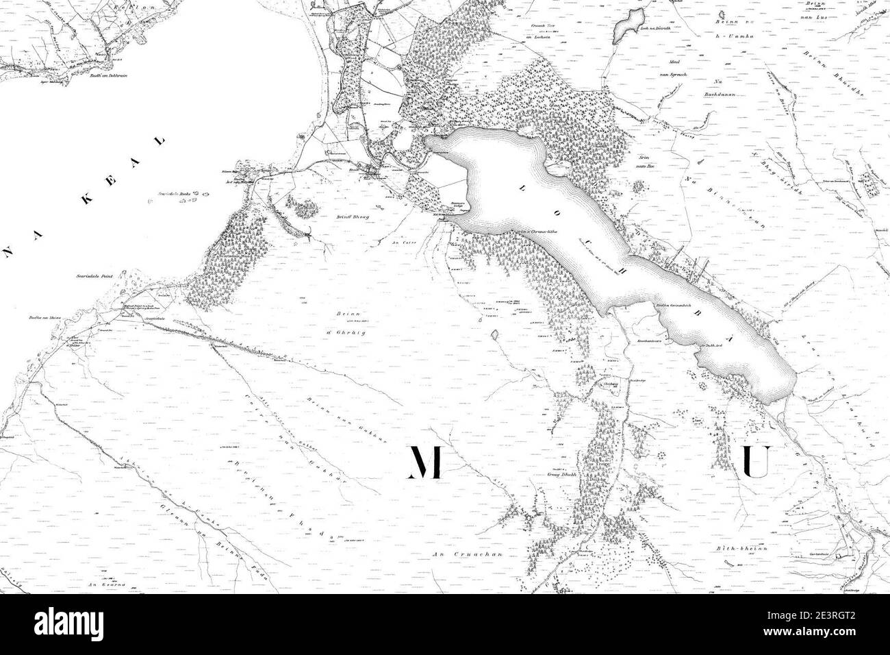 Map of Argyllshire Sheet 083, Ordnance Survey, 1868-1883 Stock Photo ...