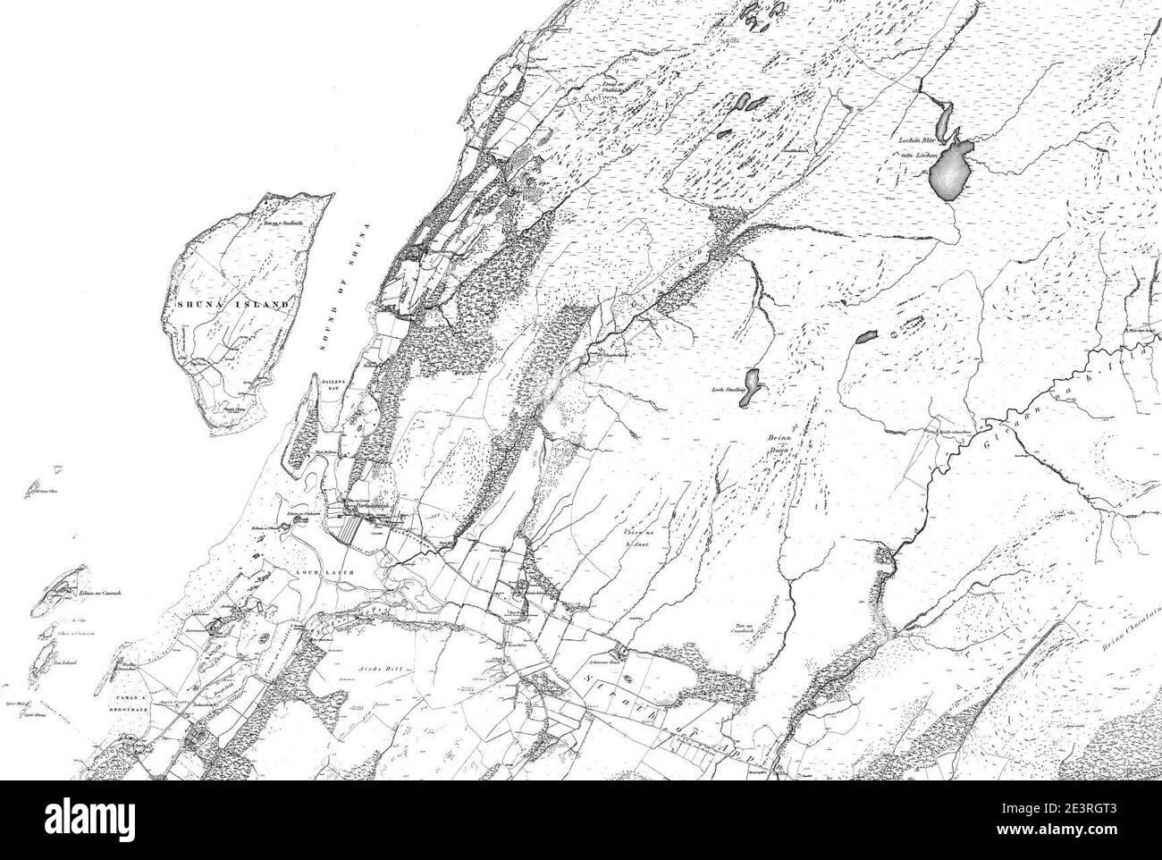 Map of Argyllshire Sheet 057, Ordnance Survey, 1868-1883 Stock Photo ...